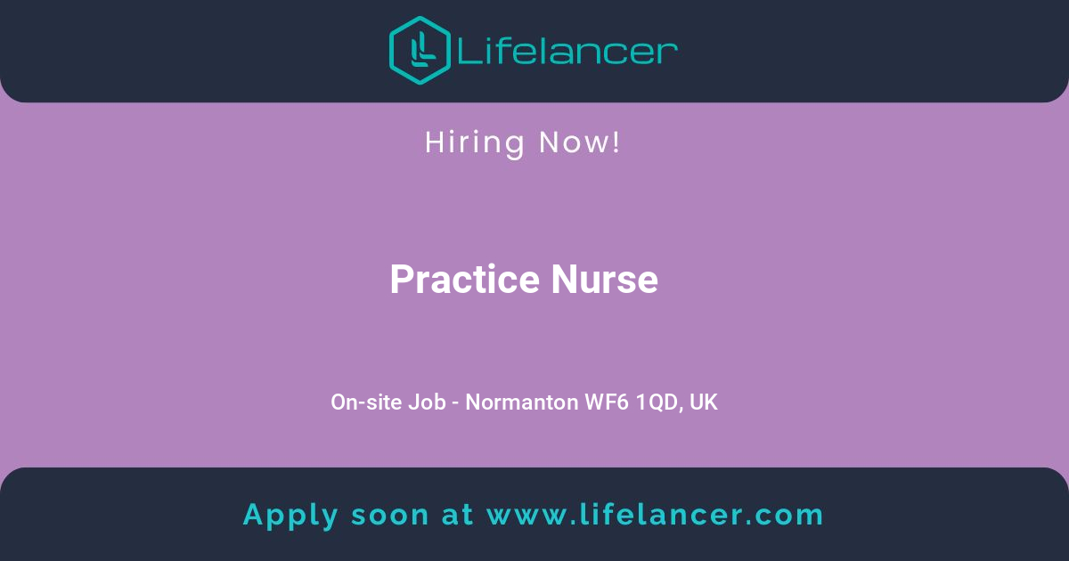 Practice Nurse - On-site Job at Newland Surgery | Lifelancer