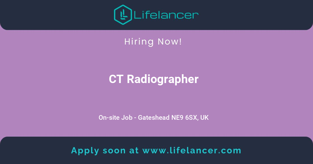 CT Radiographer - On-site Job at Gateshead Health NHS Foundation Trust ...