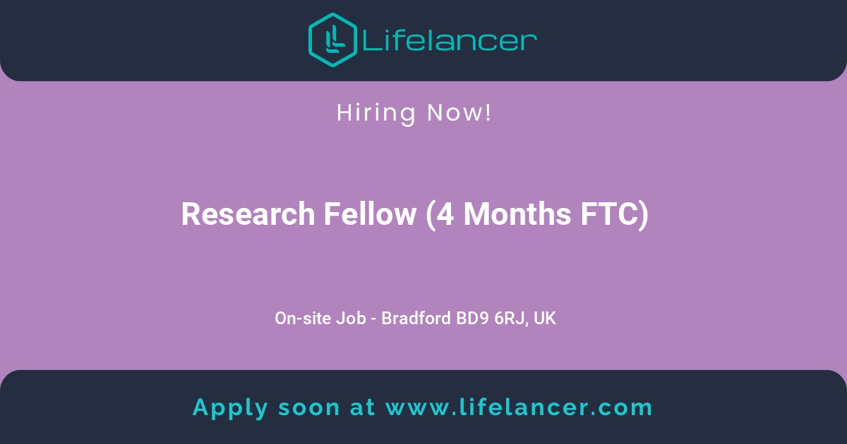 Research Fellow (4 Months FTC) - On-site Job at Bradford Teaching ...