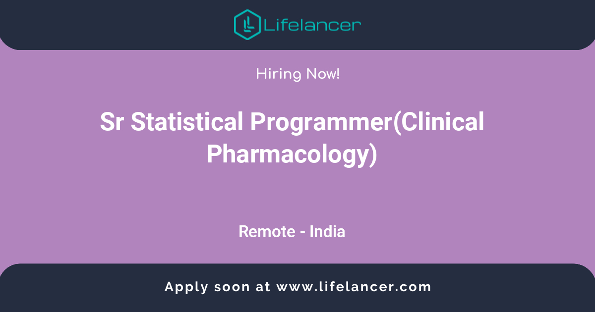 Sr Statistical Programmer(Clinical Pharmacology) - Remote Job | Syneos ...