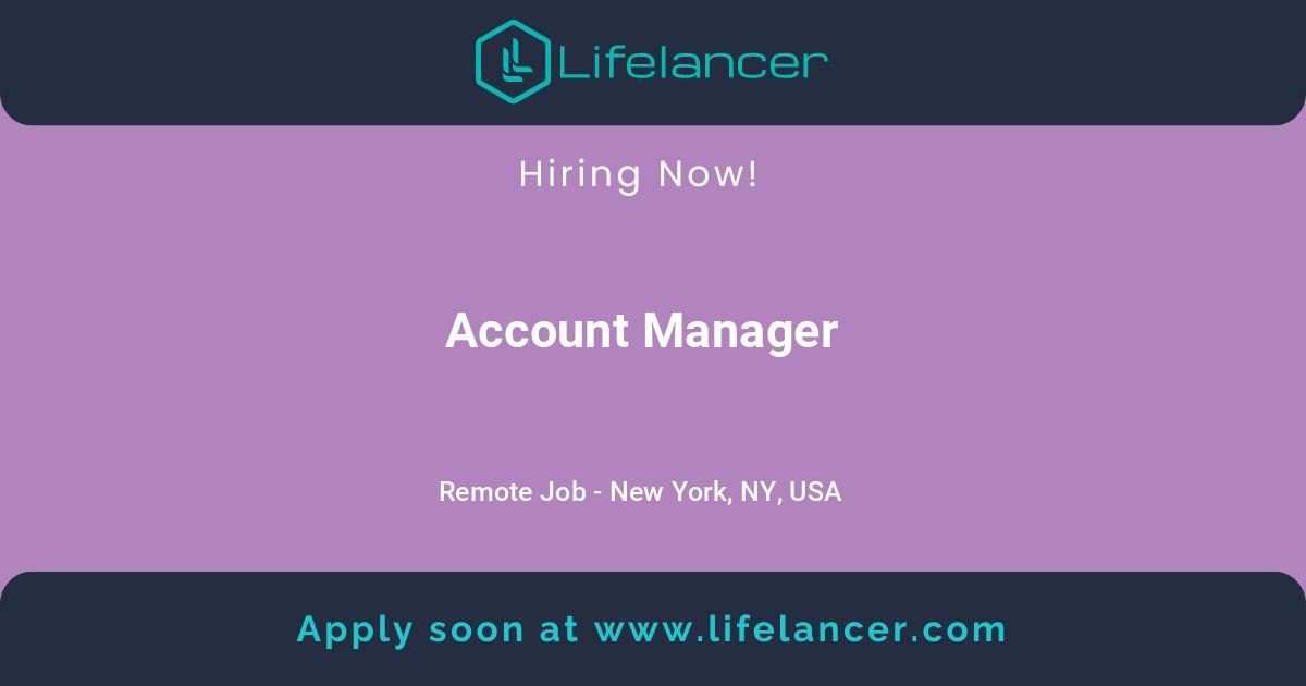 Account Manager - Remote Job at Real Chemistry | Lifelancer