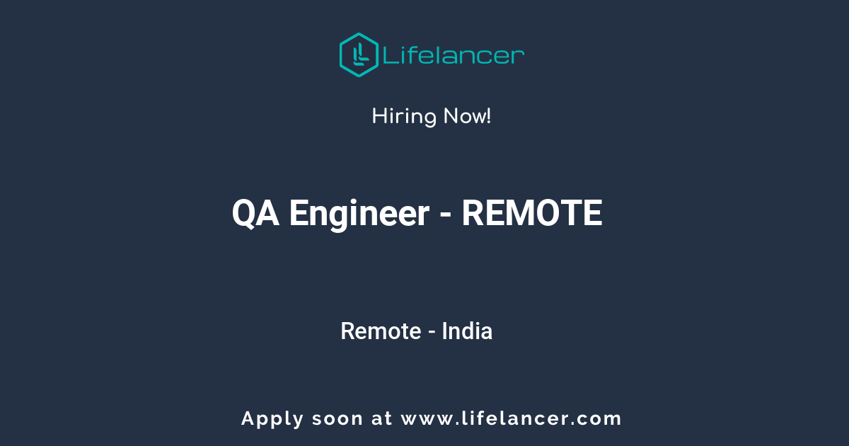 QA Engineer - REMOTE - Remote Job at Pallet | Lifelancer