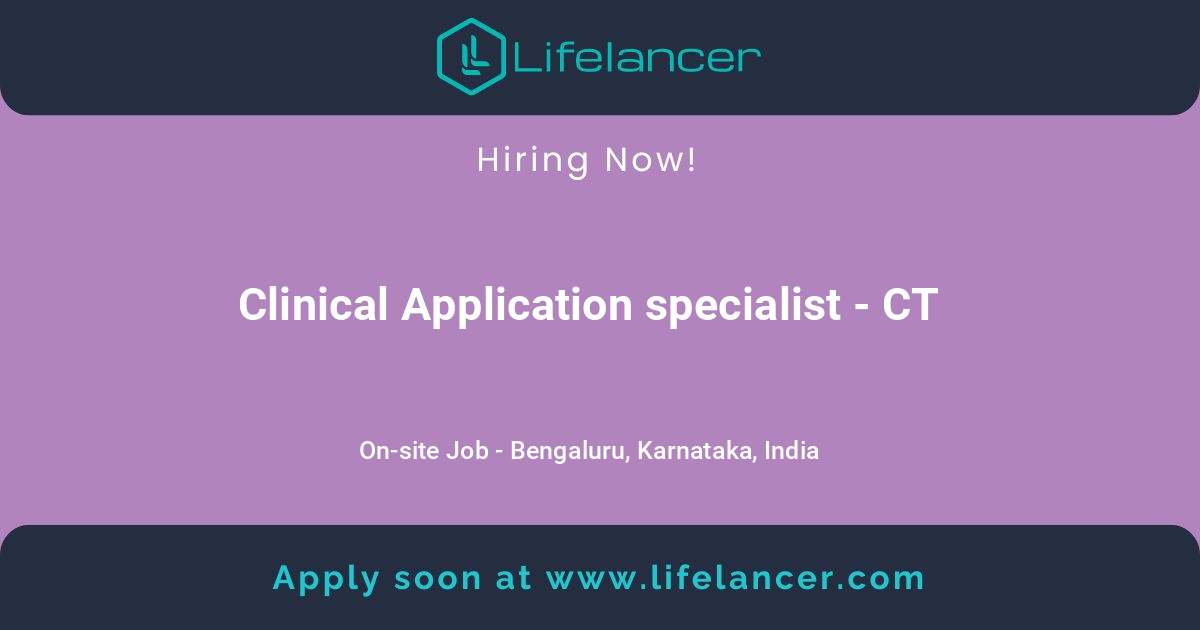 Clinical Application specialist - CT - On-site Job at GE HealthCare ...