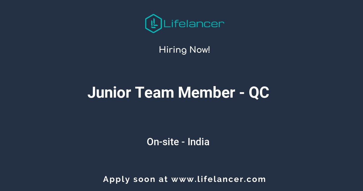 Junior Team Member - QC - On-site Job at Cipla | Lifelancer