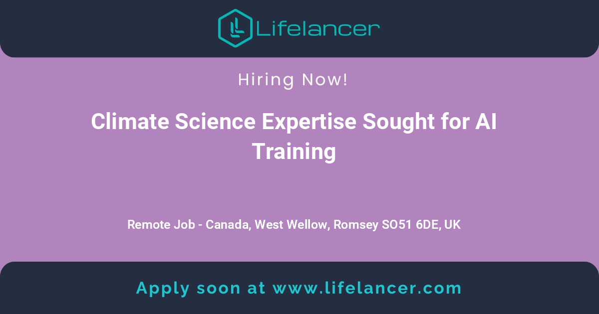 Climate Science Expertise Sought for AI Training - Remote Job at ...