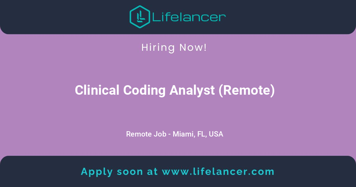 Clinical Coding Analyst (Remote) - Remote Job at Pernini Legal | Lifelancer