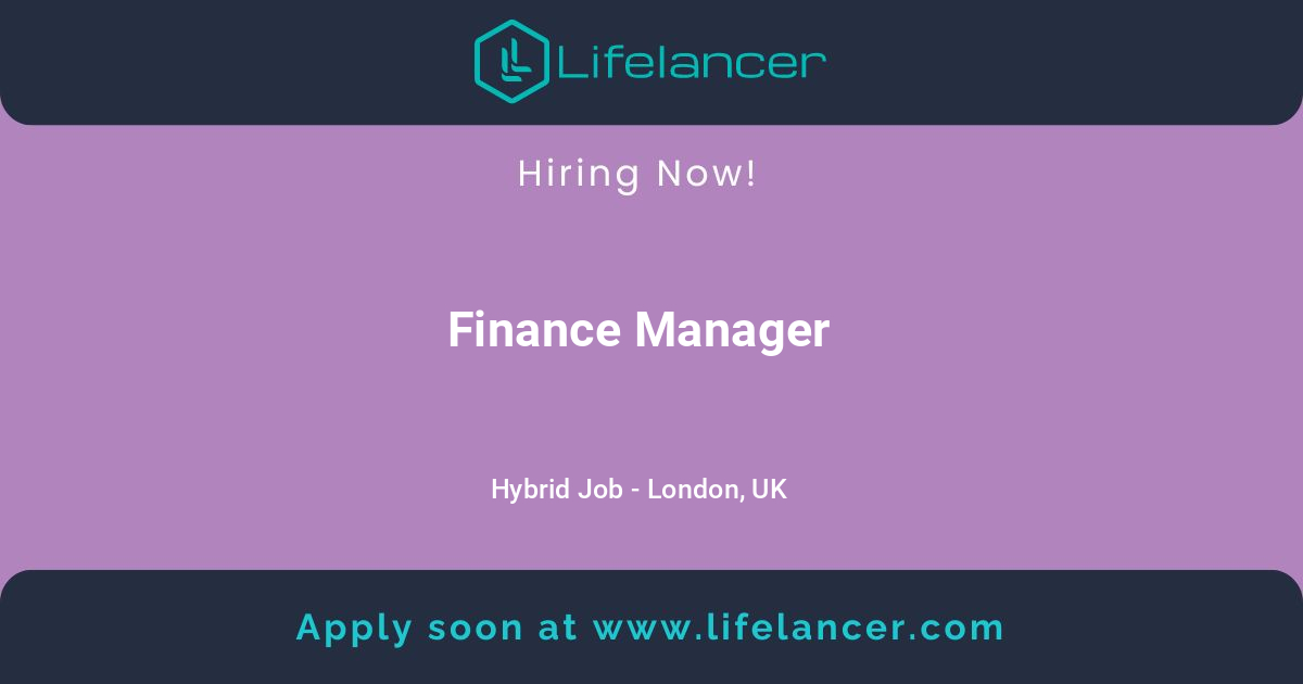 Finance Manager - Hybrid Job at Bactobio | Lifelancer