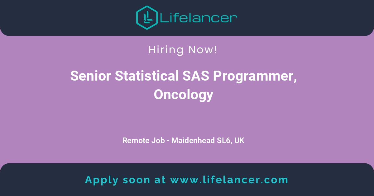 Senior Statistical SAS Programmer, Oncology - Remote Job at Fortrea ...