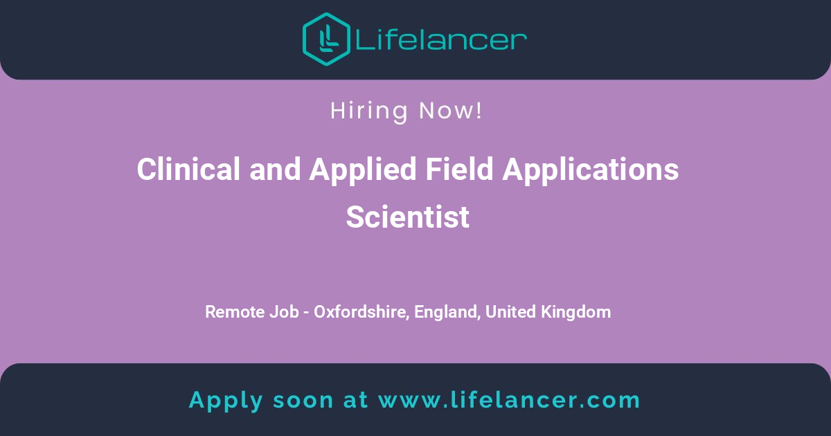 Clinical and Applied Field Applications Scientist - Remote Job at ...