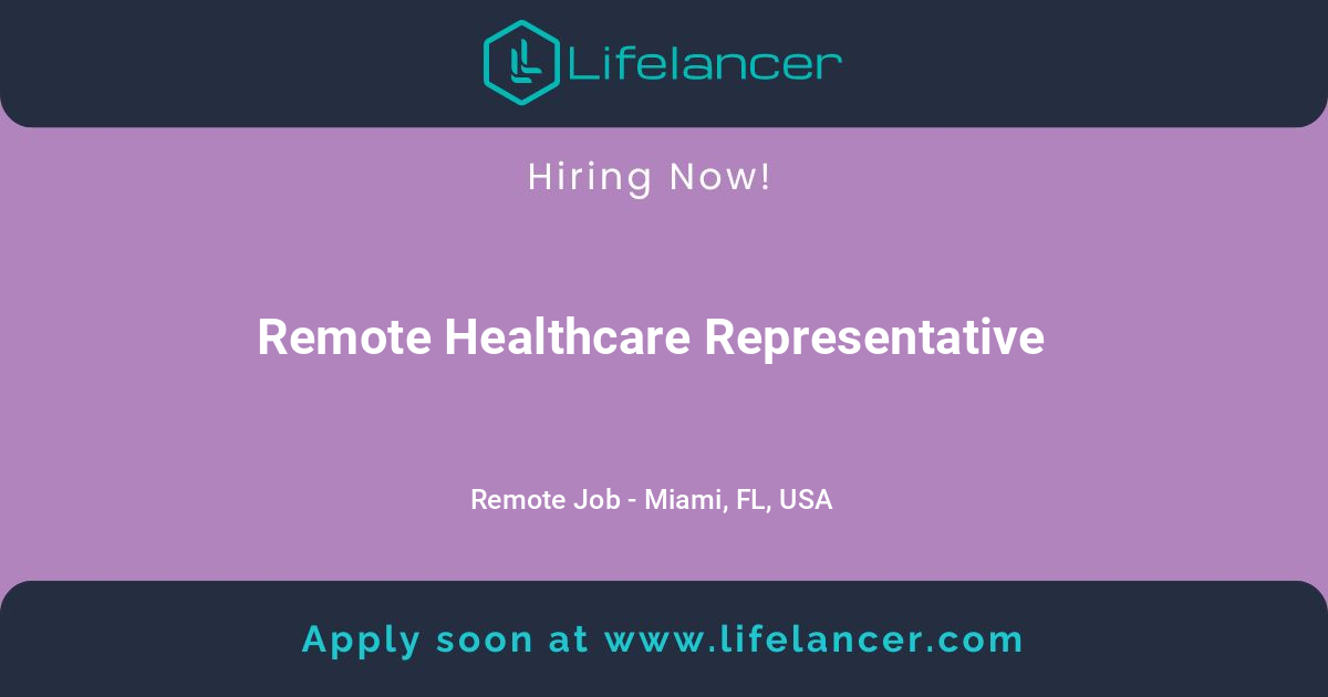 Remote Healthcare Representative - Remote Job at RemX - Accounting ...