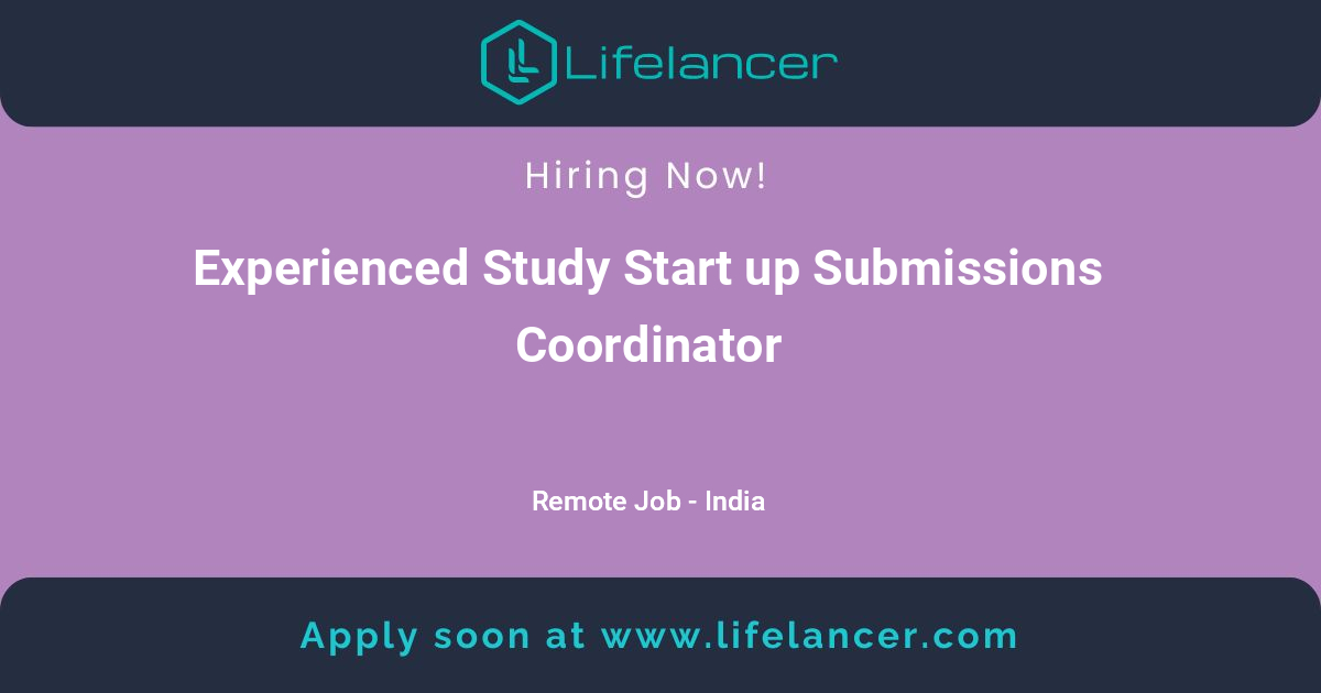 Experienced Study Start up Submissions Coordinator - Remote Job at Medpace | Lifelancer