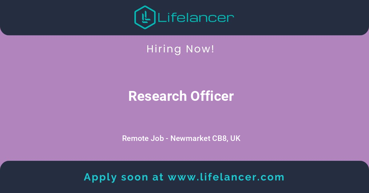 Research Officer - Remote Job at Genus PLC | Lifelancer
