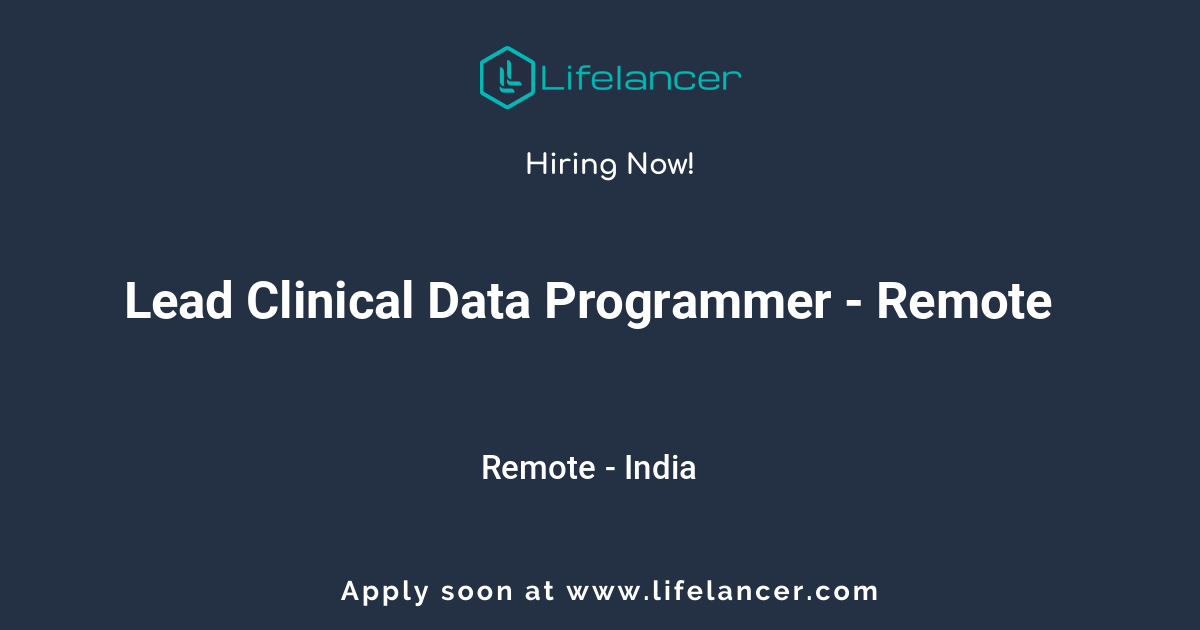 Lead Clinical Data Programmer - Remote - Remote Job at Clario | Lifelancer
