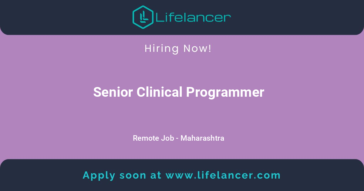Senior Clinical Programmer - Remote Job at Infraveo Technologies ...