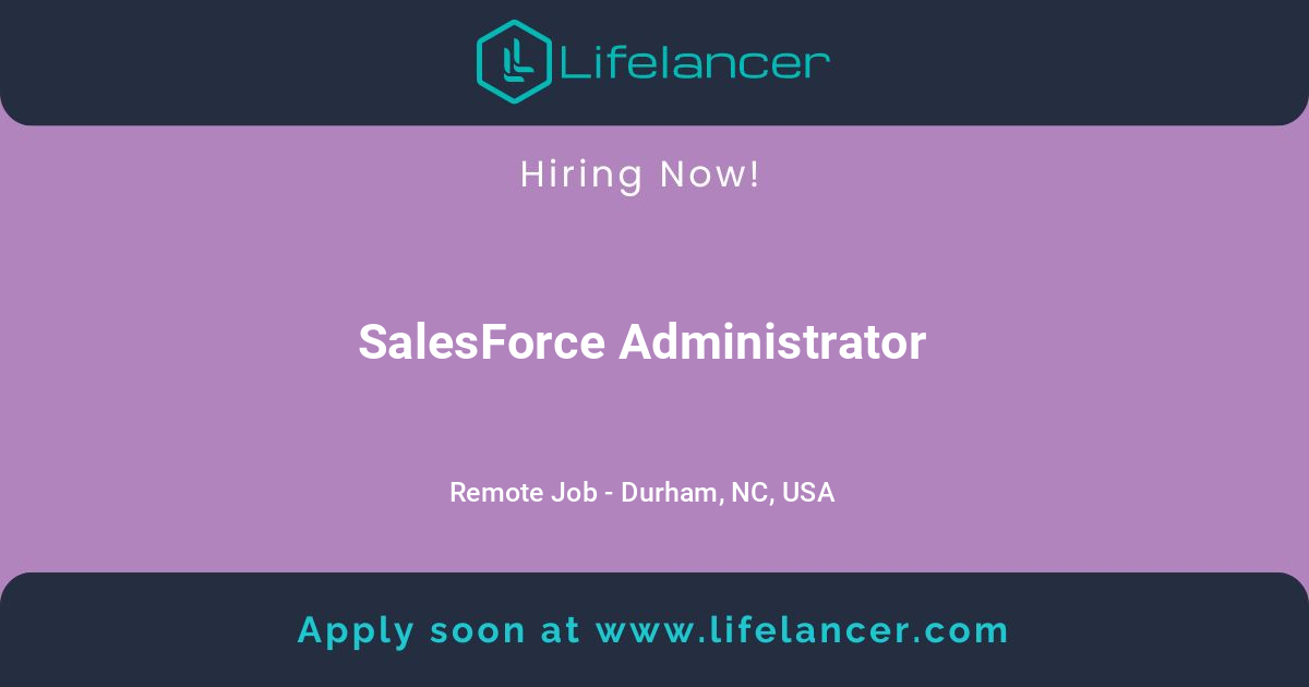SalesForce Administrator - Remote Job at Neovance | Lifelancer
