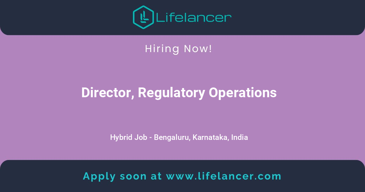 Director, Regulatory Operations - Hybrid Job at ICON plc | Lifelancer