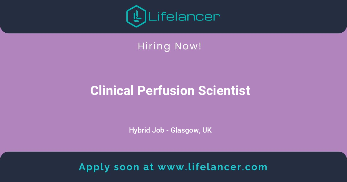 Clinical Perfusion Scientist - Hybrid Job at NHS Golden Jubilee ...