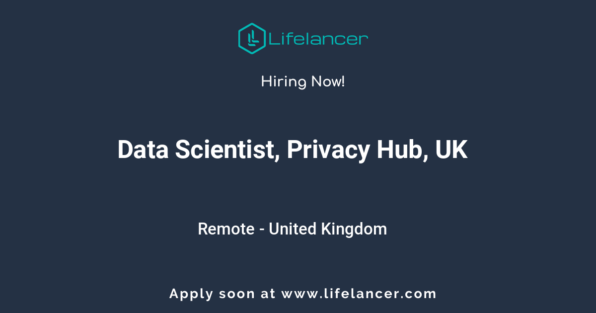 Data Scientist, Privacy Hub, UK - Remote Job at Datavant | Lifelancer