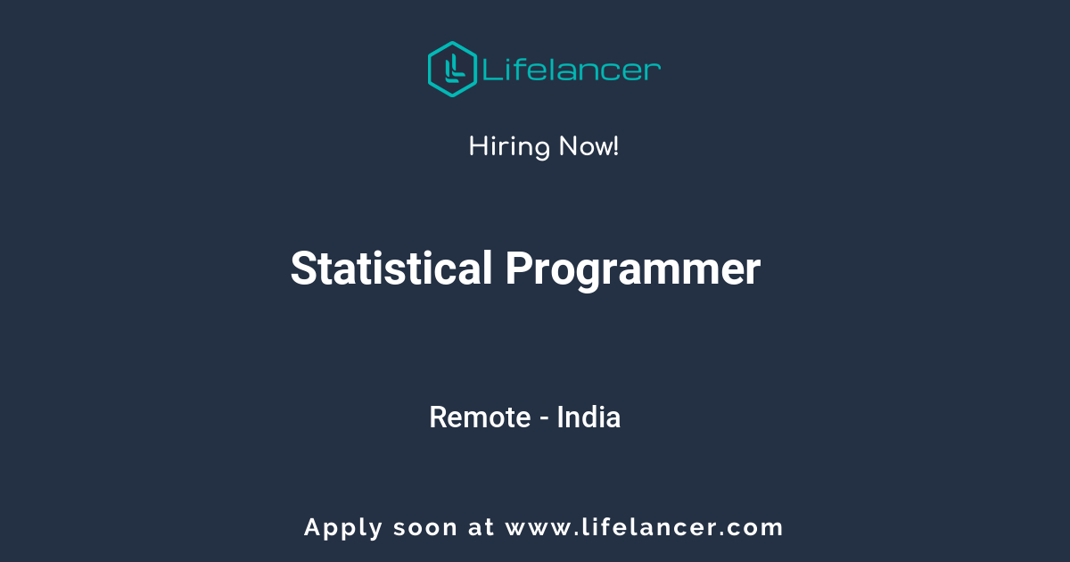 Statistical Programmer - Remote Job at Icon Plc | Lifelancer