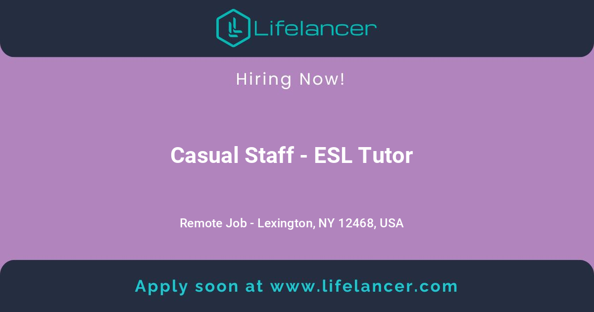 Casual Staff - ESL Tutor - Remote Job at Yeshiva University | Lifelancer