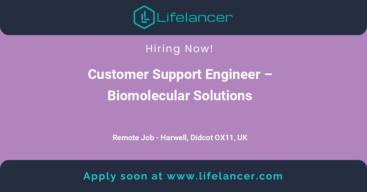 Customer Support Engineer – Biomolecular Solutions - Remote Job at Agilent Technologies | Lifelancer