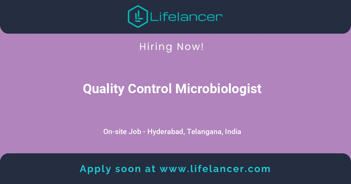 Quality Control Microbiologist - On-site Job at Umed Pharma Lab ...