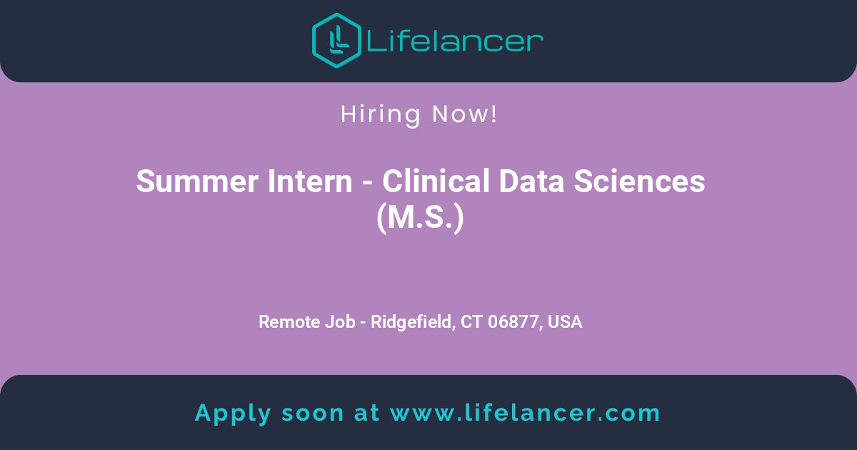 Summer Intern - Clinical Data Sciences (M.S.) - Remote Job at Boehringer Ingelheim | Lifelancer
