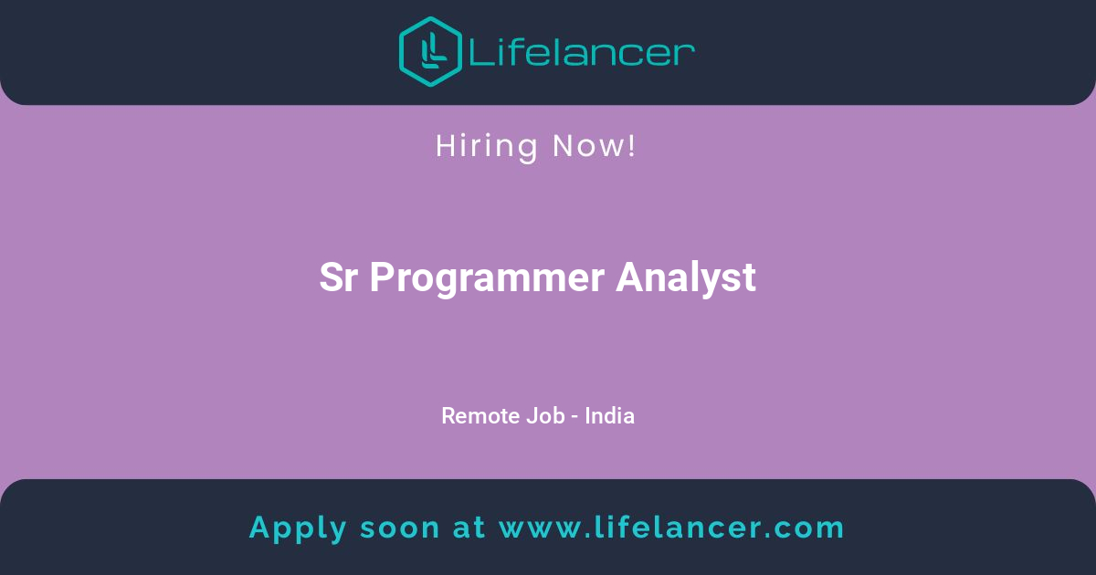 Sr Programmer Analyst - Remote Job at Thermo Fisher Scientific | Lifelancer