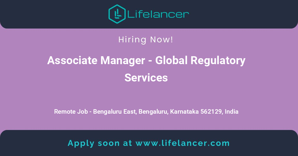 Associate Manager - Global Regulatory Services - Remote Job at Elanco ...