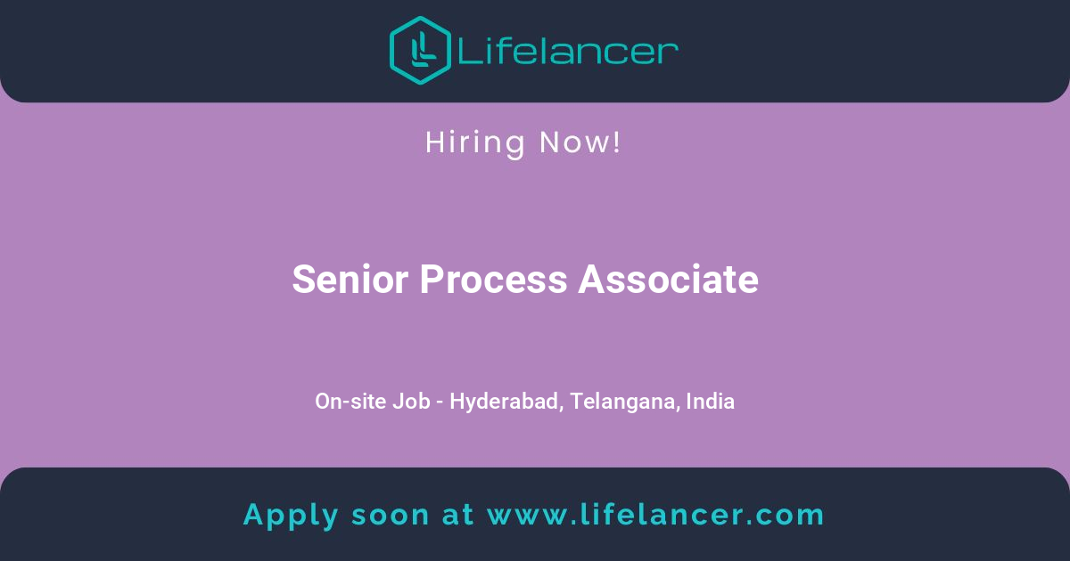 Senior Process Associate - On-site Job at RealPage, Inc. | Lifelancer