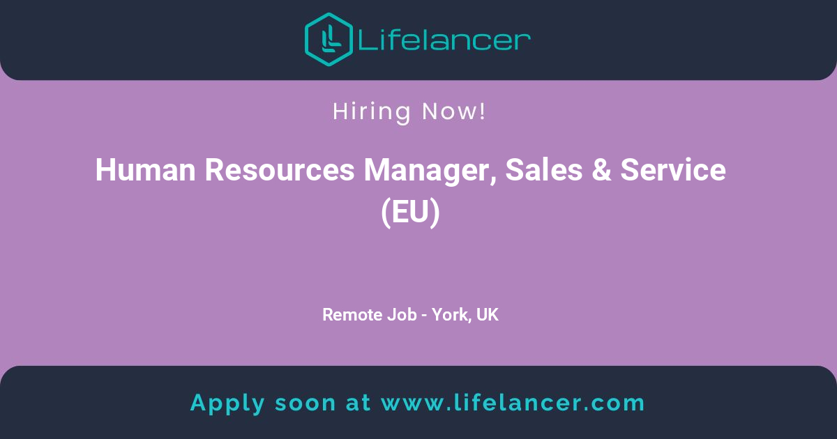 Human Resources Manager, Sales & Service (EU) - Remote Job at Molecular Devices | Lifelancer