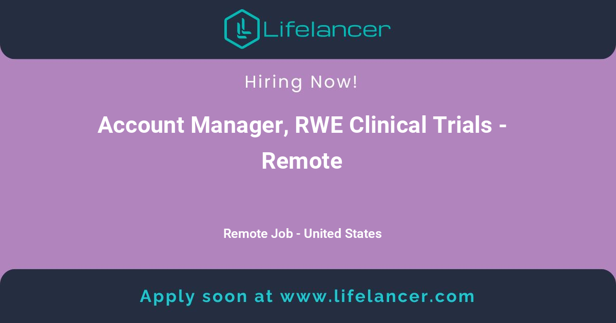 Account Manager, RWE Clinical Trials - Remote - Remote Job at Walgreens ...