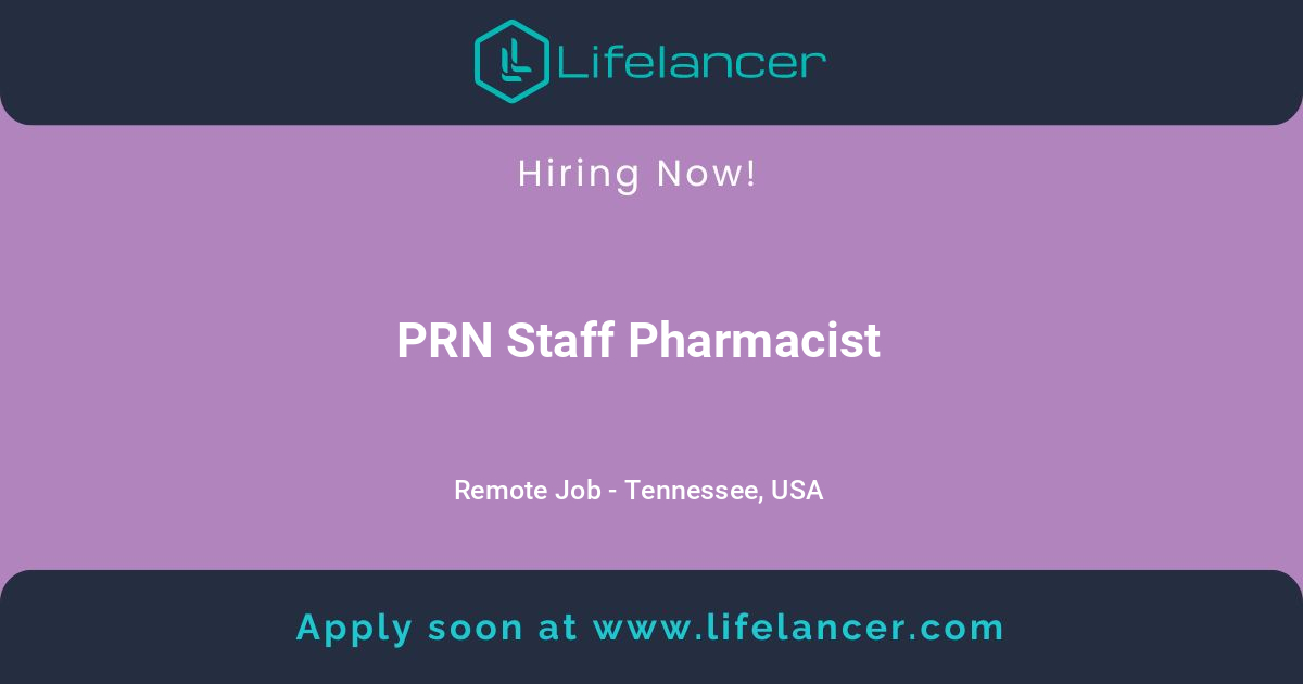 PRN Staff Pharmacist - Remote Job at Cardinal Health | Lifelancer