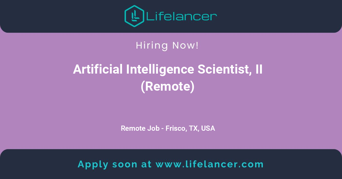 Artificial Intelligence Scientist, II (Remote) - Remote Job at Zebra Technologies | Lifelancer