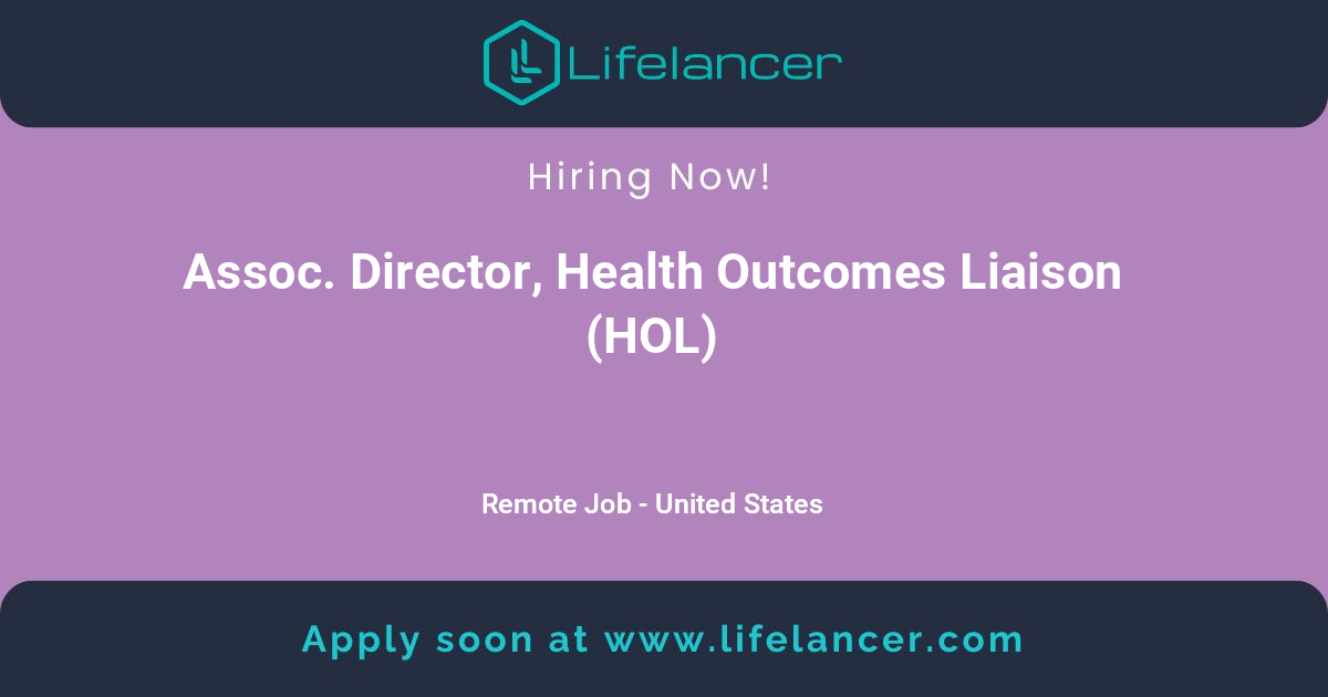 Assoc. Director, Health Outcomes Liaison (HOL) - Remote Job at Incyte ...